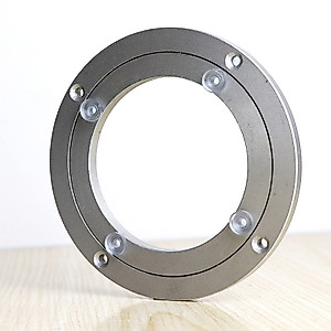 Lazy Susan Bearing, Heavy Duty Aluminium Alloy Turntable Bearing Swivel Plate Lazy Susan Rotating Bearing Round Smooth Swivel Turntable Hardware for Dining Table, 8"