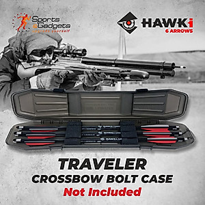 Hawki Carbon Arrow PCP 376gr 12 Arrows Bolts with 100 gr Field Tip for Hunting PCP Air Guns or Crossbows with Free 12 Pack Arrow Tail Nock