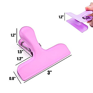 Croc Jaws Chip Clips, Stainless Steel, 3 Inches, Pack of 4, Multicolor