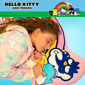 Franco Collectibles Cozy Bedding Super Soft Plush (Officially Licensed Product) Oversized Body Pillow, 25.5 in x 36 in, Hello Kitty & Friends