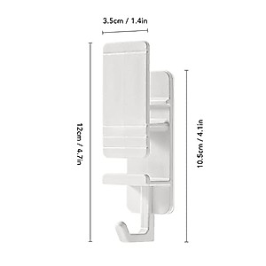 plplaaoo 4Pcs Bathroom Hooks,Adhesive Hooks,Waterproof Anti Slip Good Stickiness Towel Hooks,Large Utility Wall Hooks for Kitchen,Living Room,Bathroom,Bedroom