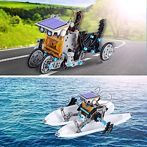 Tomons STEM Projects | 12-in-1 Solar Robot Toys, Education Science Experiment Kits for Kids Ages 8-12, 190 Pieces Building Set for Boys Girls
