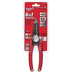Milwaukee 48-22-3079 6-In-One Combination Wire Stripping and Reaming Pliers for Electricians