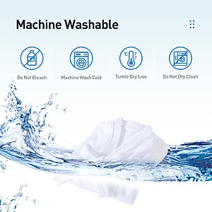 Acanva 100% Cotton Women Bathrobe Plush Soft Towel Robe with Waist Front Tie and Side Pockets for Spa Shower & Hotel, White