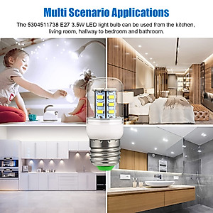 Freeboy 5304511738 LED Refrigerator Light Bulb Replacement for Frigidaire Electrolux Kenmore Refrigerator PS12364857, AP6278388,4584444,KEI D34L Refrigerator Bulbs-E26 3.5W 2 Pack (White Light)