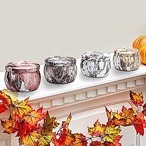 4 Pack Scented Candles Gifts for Women, 4.4 Ounce Christmas Gifts Large Tin Candles Soy Wax Aromatherapy Candles for Home Scented, Lavender Candle Set Gifts for Mom
