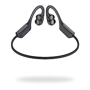 Bone Conduction Headphones, 𝟮𝟬𝟮𝟯 𝙐𝙥𝙜𝙧𝙖𝙙𝙚𝙙 Dual Speaker Open Ear Headphones Bluetooth 5.3, Sweatproof Sports Wireless Earphones with Mic for Running, Cycling, Hiking, Driving and Fitness