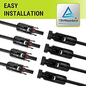 Newpowa Parallel Branch Connector 4-1 Cable for Solar Panel (M/FFFF and MMMM/F)