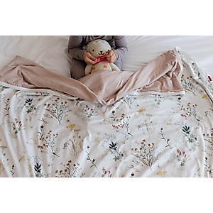Pobi Baby Premium Baby Blanket, Soft Stretchy Quilt for Babies, Toddlers, Kids (Wildflower)