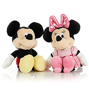 KIDS PREFERRED Disney Baby Minnie Mouse Stuffed Animal Plush Toy Mini Jingler, 6.5 inches