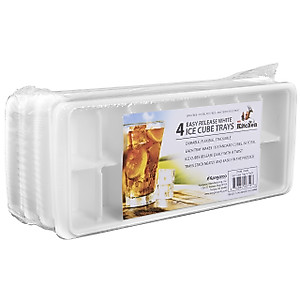 Kangaroo Ice Cube Tray(4 Pack), Ice Tray, Ice Cube Trays for Freezer, Ice Mold, Ice Trays for Freezer, Ice Cube Mold, Stackable Ice Cube Trays, Easy-Release Plastic Ice Tray