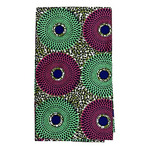 African Wax Prints Fabric New Ankara Bazin 6 Yards African Cloth for Party Dress (P067)