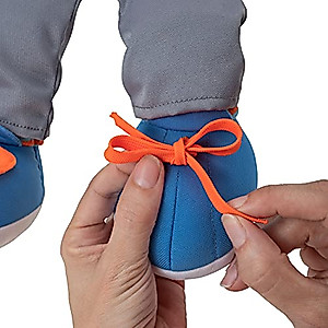 Blippi Get Ready and Play Plush - 20-inch Dress Up Plush with Sounds, Teaches Children to Tie Shoes, Button Shirts, Snap Suspenders, Zip Vest-Jacket, Roll Sleeves and Socks and More - Amazon Exclusive