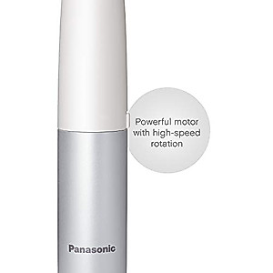 Panasonic Bikini Trimmer and Shaver for Women with 4 Attachments for Gentle Grooming in Sensitive Areas, Wet/Dry, Battery-Operated – ES-WV60-S (White / Silver)