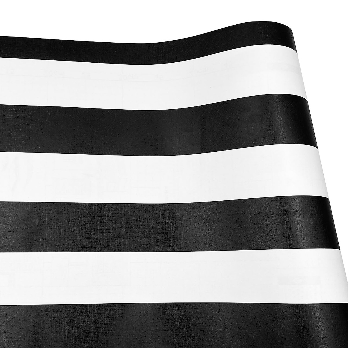 SimpleLife4U Black and White Stripe Self-Adhesive Shelf Liner Contact Paper 17.7 Inch By 9.8 Feet