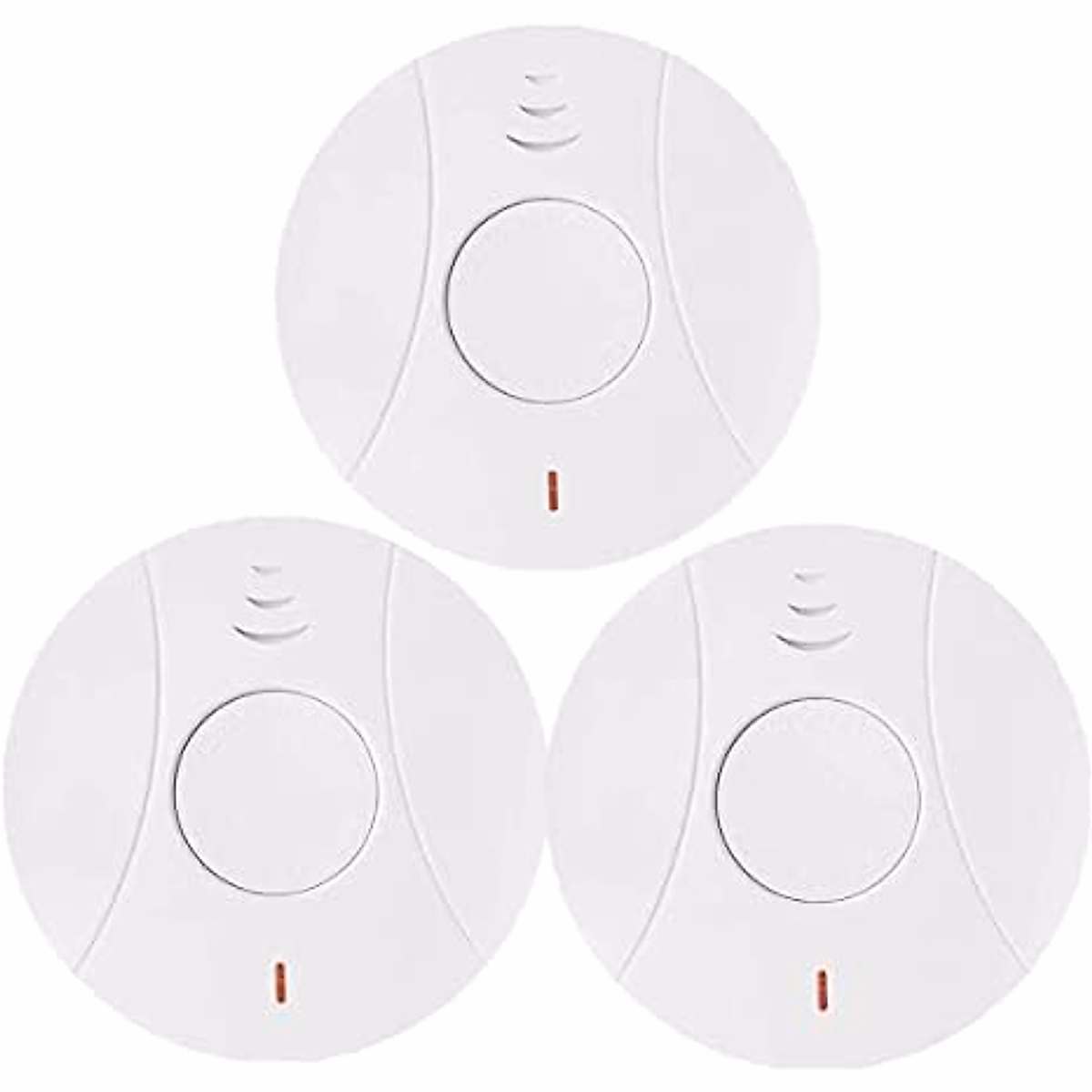 3 Pack Photoelectric Smoke and Carbon Monoxide Detector, Smoke Alarm Sealed-in 10 Year Lithium Battery-Operated (White)