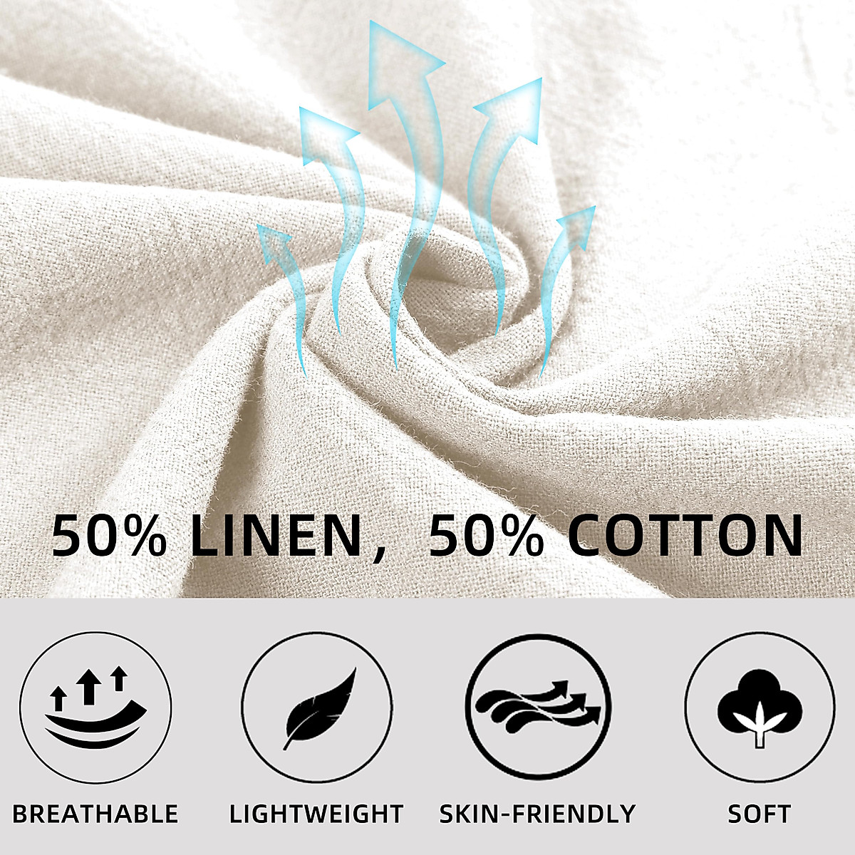 CNJXJCD Womens Linen Pants Wide Leg High Waisted Drawstring Casual Flowy Pants with Pockets