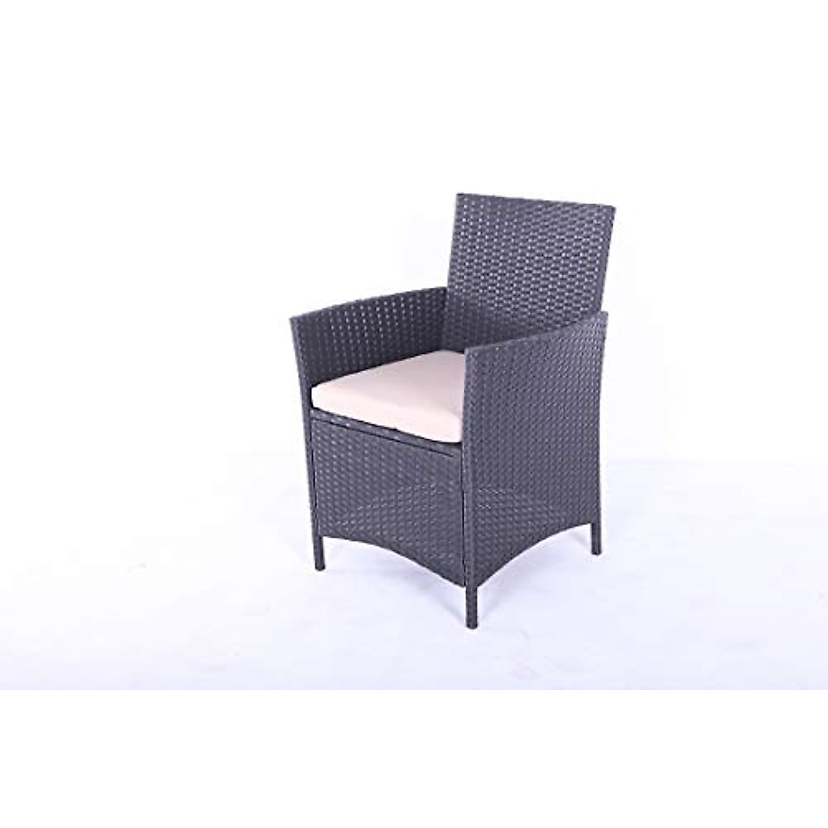 UFI Patio Furniture Set 3 Piece Rattan Wicker Chair Set, Use Outdoor Indoor Backyard Porch Garden Poolside Balcony RTA Furniture,Black …