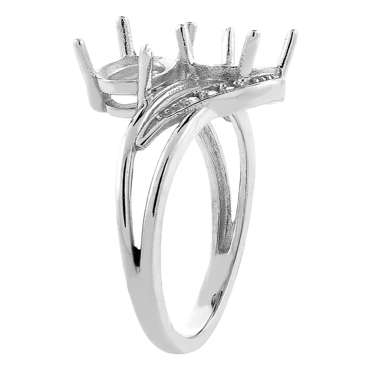 10K White Gold Diamond Natural Garnet & Opal 2-stone Ring Oval 8x6mm, size 8