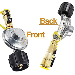 Propane Quick Connect Adapter,1/4 "Quick Connect Fittings,Connect 5-60Lb Propane Tank to Grill,For heaters, Grills,Propane Regulator,RV Propane Regulator,Propane Quick Connect,Propane Tank Regulator