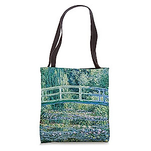Monet's Water Lilies and Japanese Bridge Modern Art Painting Tote Bag