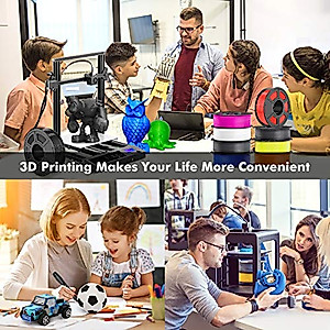 SUNLU ABS Filament 1.75mm, Highly Resistant Durable 3D Printer Filament, Dimensional Accuracy +/- 0.02mm, 1kg Spool(2.2lbs), 395 Meters, Strong ABS Consumables, Black