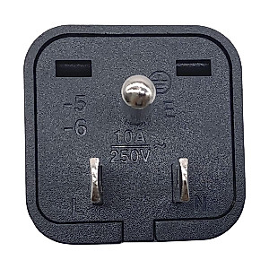 Australian/New Zealand to US/Canada Plug Adaptor, 3-pin AUS/China/New Zealand Plug Convert to 3-pin United State/Canada Socket with Safety Shutter (3 Pieces)