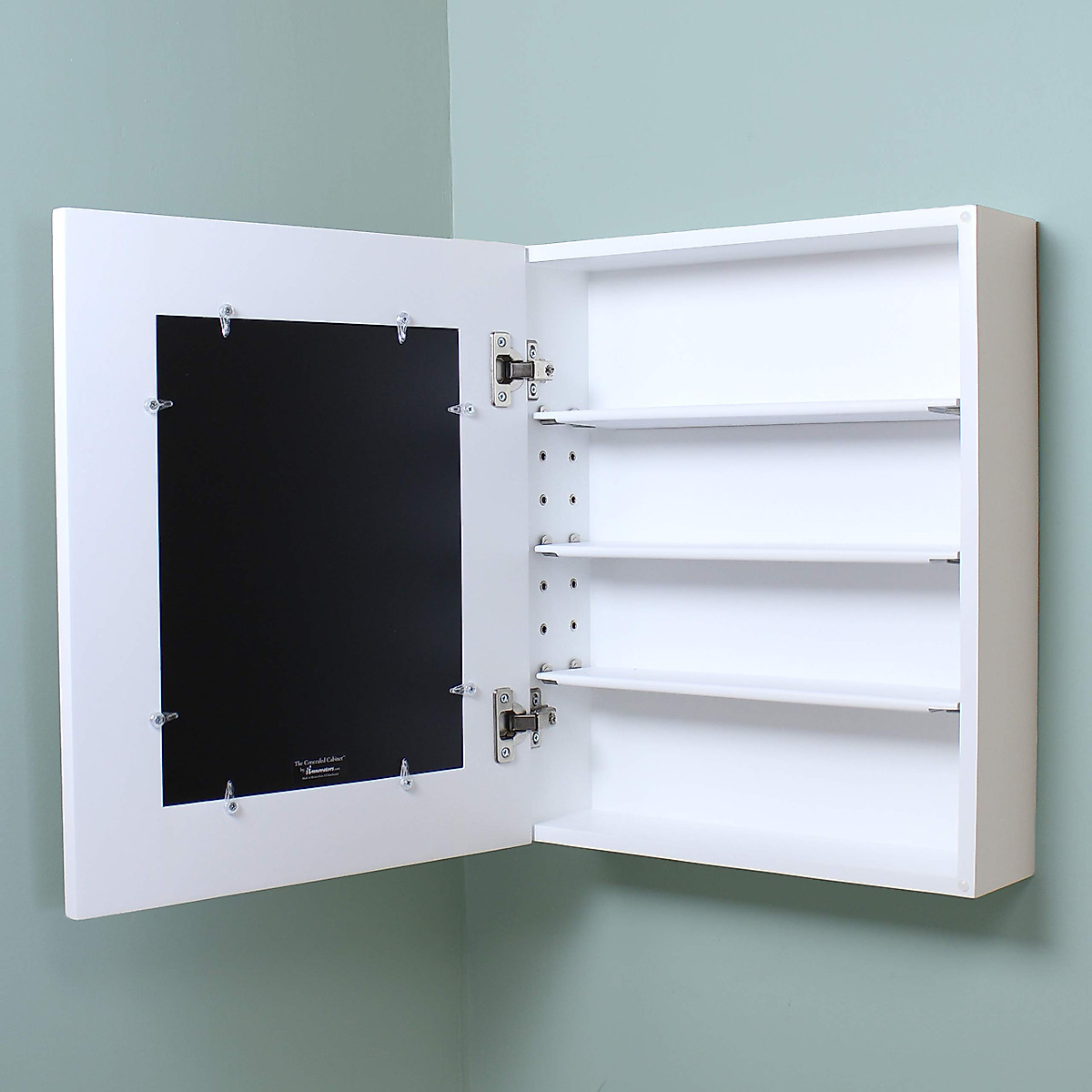 Fox Hollow Furnishings Wall Mount Mirrored Medicine Cabinet (16 7/8" x 19 7/8") (Shaker White)