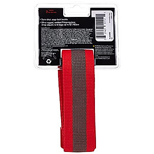 SwissGear Adjustable Luggage Strap with Snap-Lock Buckle - Fits Bags up to 72-Inches, One Size, Red