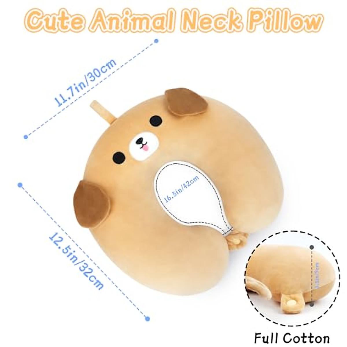 JEROKUMI Kids Travel Pillow, Kid Neck Pillows for Sleeping Travel Cute U Shaped Neck Pillow, Neck Pillows for Travel, Airplane, Car, Road Trip, Travel Pillow for Kids & Adults