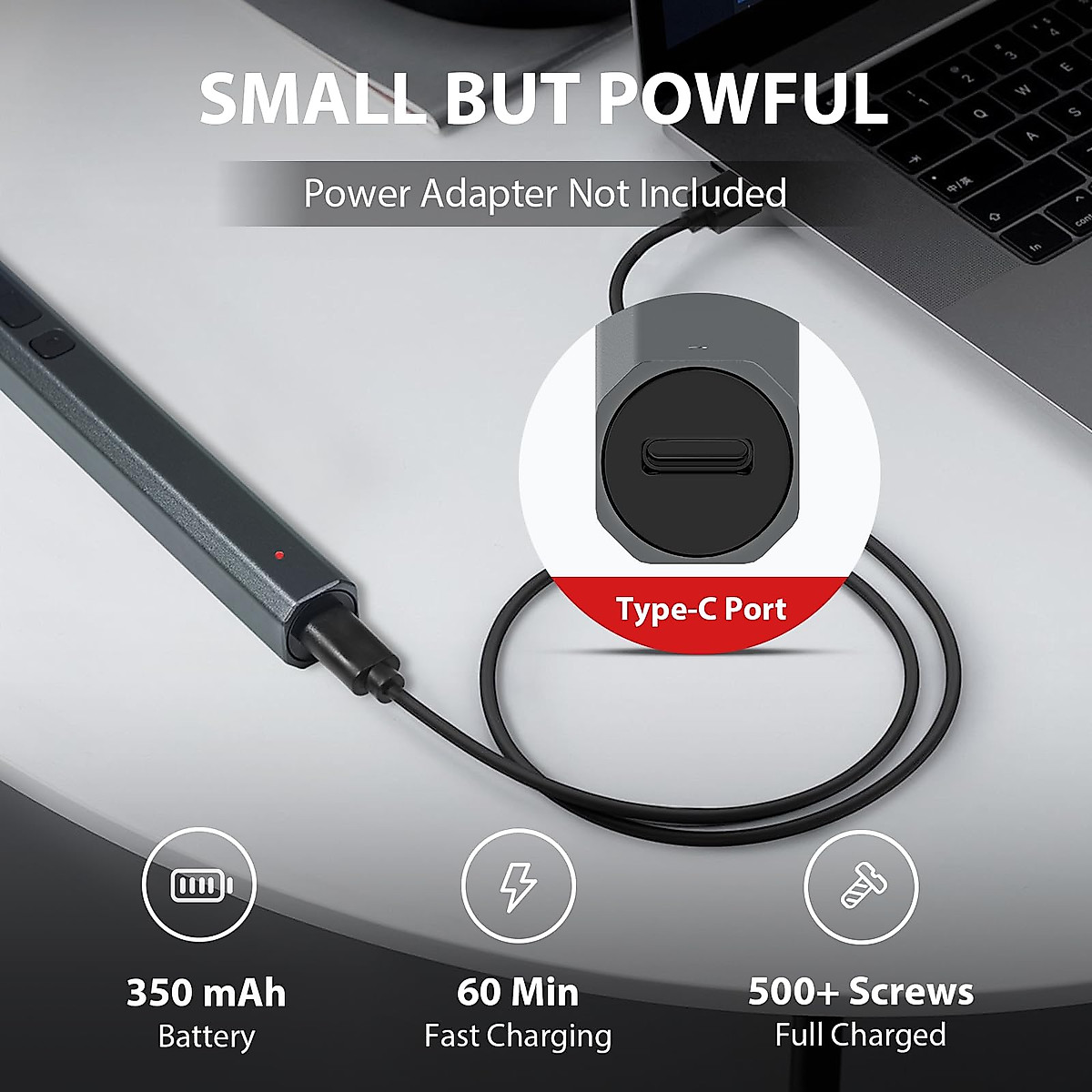 CasaCulina Mini Electric Screwdriver, 37 in 1 Electric Precision Screwdriver Kit with 30 Magnetic Bits, Small Electric Screwdriver Set Cordless Rechargeable Repair Tools for Phone Camera Watch, Red