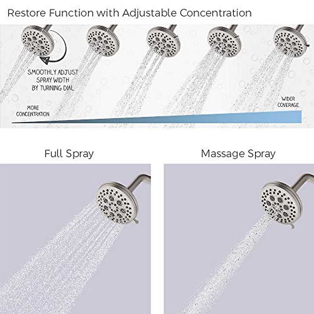 Pfister 8P8-WS2-JDSGS Jaida 1-Handle Tub & Shower Faucet with Adjustable Spray Width In Spot Defense Brushed Nickel