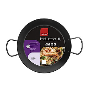 IBILI Non-Stick Cast Aluminum Paella Pan Skillet Suitable for All Cooking Methods Induction Great for Camping and Outdoor Cooking, Made in Spain (16.5 Inches)