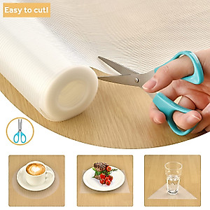 Shelf Liner Washable Cabinet Liner Non-Slip Drawer Liner Kitchen Shelves Liner Refrigerator Liner 17.5" x16.5FT