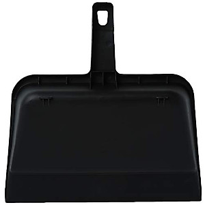Genuine Joe GJO02406 Heavy-Duty Plastic Dust Pan, 12-inch,Black
