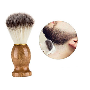 minkissy Mens Duster Hair Duster Brush Mustache Brush Haircut Brush Bristle Shaving Brush Beard Duster Brush Barber Neck Brush Shave for Men Wooden Badger Brush Man Cleansing