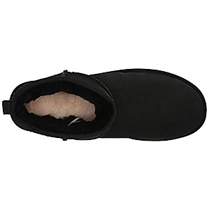 UGG womens Classic Ultra Mini Ankle Boot, Black, 7 US
