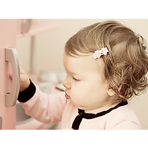 Baby Wisp 5 Tiny Grosgrain Tuxedo Hair Bows Baby Girls Toddler Clips - Little & Brave Gift Set