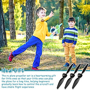 Zhanmai 3 Sets Spare Rc Plane Propellers Rc Airplane Carbon Fiber Nose Cone Compatible with Tr-c285g Plane and Tr-c385 4 Channel Remote Control Airplane with Propeller Savers and Adapters