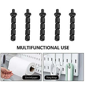 DOITOOL 20pcs Peg Organizer Nail Shelf Hangers Shelving Various Hole Rack Hooks Assortment Hook Tool Hanging Board Racks Kit Kitchen Pegboard Home Bedroom Metal Tools for Locks Storage