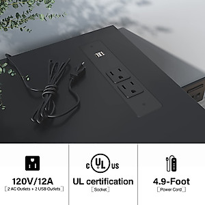 ANTISTA TV Stand, Deformable TV Stand with LED Light & Power Outlets, Modern Entertainment Center with Storage Shelves for 55/60/65/70 inch TV, 2 PCS Gaming Media Console for Bedroom, Black