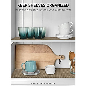 Syntus Drawer and Shelf Liner, 12 Inch x 20 Feet Non-Adhesive Durable Cabinets Liner for Kitchen, Bathroom, Shelves, Desk, Utensil, Brown