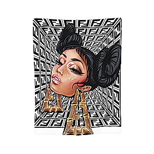 Nicki Rapper Singer Minaj Band Throw Blanket Soft Cozy Flannel Blankets Decor for Bed Couch Living Room Travel Outdoor 80"X60"