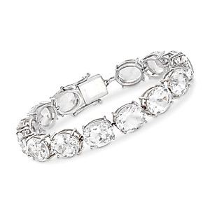 Ross-Simons 55.00 ct. t.w. Rock Crystal Bracelet in Sterling Silver. 7 inches
