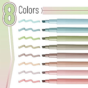 Mr. Pen- Aesthetic Highlighters, 8 Pack, Chisel Tip, Highlighters Assorted Colors, Bible Highlighters and Pens No Bleed, Cute Highlighters, No Bleed Highlighters for Bible Pages No Bleed