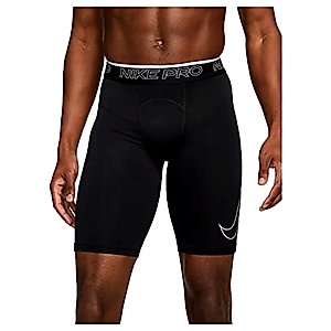 Nike Pro Dri-FIT Men's Long Shorts, M, Black/White
