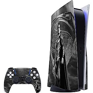 Skinit Decal Gaming Skin Compatible with PS5 Console and Controller - Officially Licensed Warner Bros Superman Justice League Design
