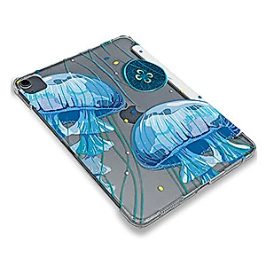Cute Jellyfish Nature Ocean case Compatible with iPad Mini Air Pro 7.9 8.3 9.7 10.2 10.9 11 12.9 inch Pattern Cover New 2022 2021 Trifold Stand 3 4 5 6 7 8 9 Generation 453 (11" Pro 1/2/3 gen)