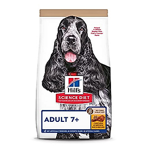 Hill's Science Diet Senior 7+ No Corn, Wheat or Soy Dry Dog Food, Chicken Recipe, 30 lb. Bag