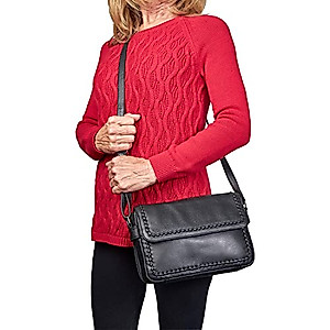 Lady Conceal Concealed Carry Parker Leather Crossbody - Handgun Carry Bag with Holster, RFID Blocking & Locking YKK Zippers